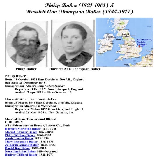 Philip Baker & Harriett Ann Thompson | PDF