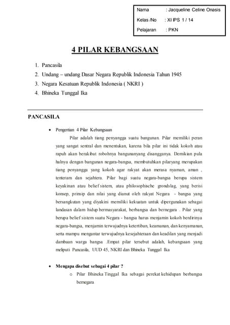 4 pilar kebangsaan | PPTX