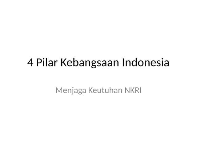 4 pilar kebangsaan | PPTX