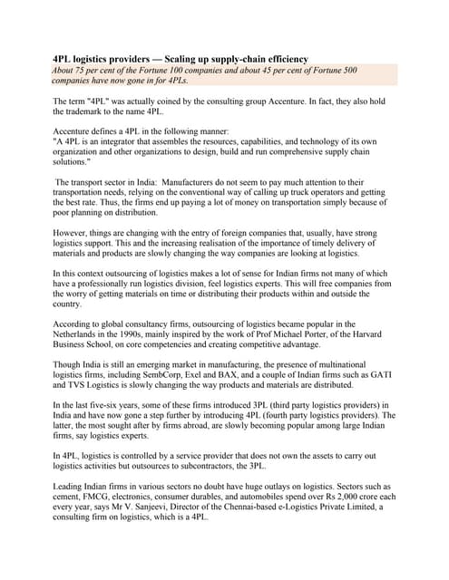 3rd party logistic | PPT