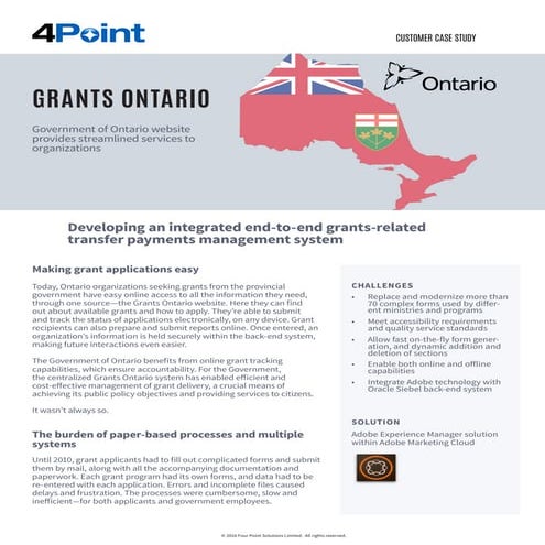 "Grants Ontario" case study | PDF