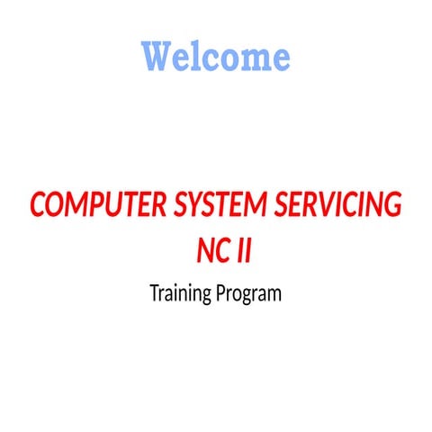 TESDA TM1 Portfolio Computer Systems Servicing NC II | PDF