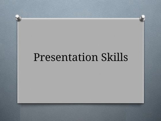Four Presentation Skills for students +A | PPT