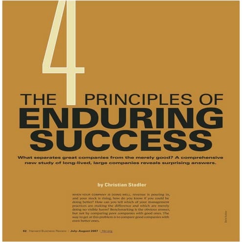 4 principles for enduring success | PDF