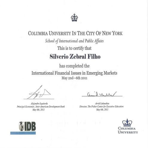 IDB Columbia SIPA International Finance Program 2011 | PPT