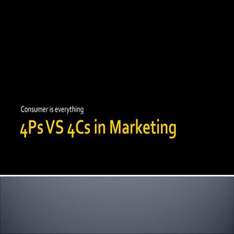 4 Ps Vs 4 Cs | PPT | Business | Business and Finance