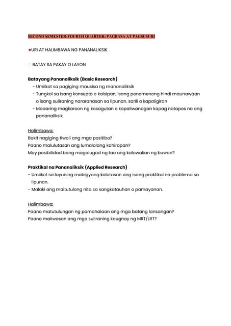 Paglalahad ng Resulta ng Pananaliksik | PPT