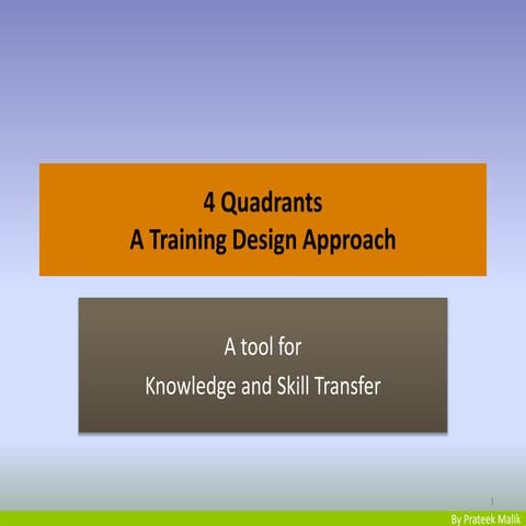 4 Quadrant Approach | PPTX