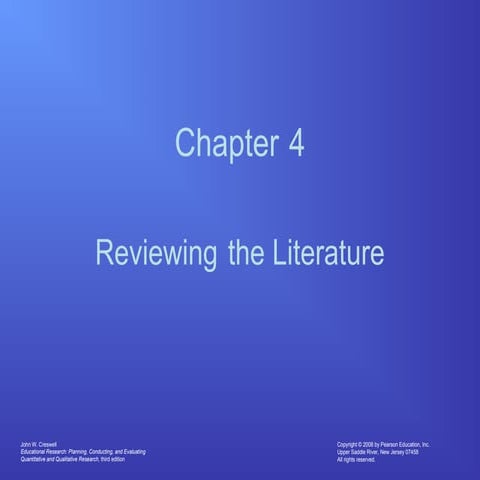 Reviewing the Literature Chapter Two.ppt