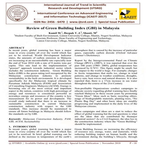 Review of Green Building Index GBI in Malaysia | PDF