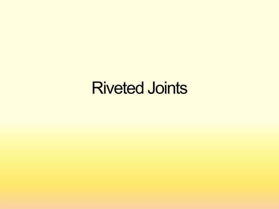 Drawing of Rivets | PPT