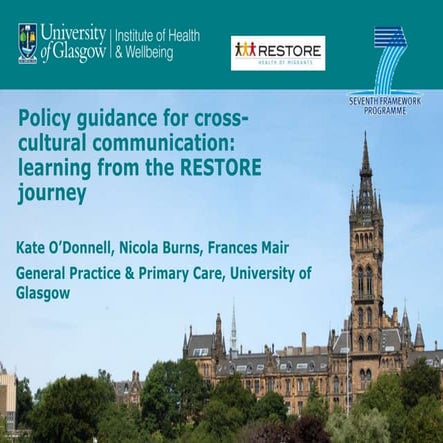 RESTORE Presentation (K. O'Donnell) | PPTX