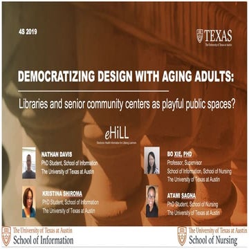 Democratizing Design with Aging Adults - Davis et al. - 4S 2019 | PPT