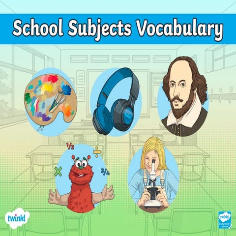 4° school subjects vocabuñary practice english | PPTX