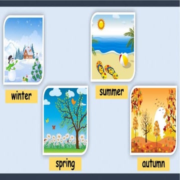 Understanding the Four Seasons and Basic Sentence Structure for ...