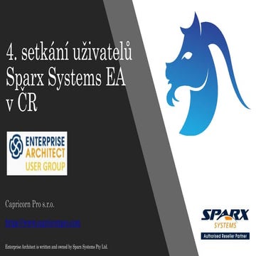4. setkání uživatelů Sparx Systems EA v ČR | PPT