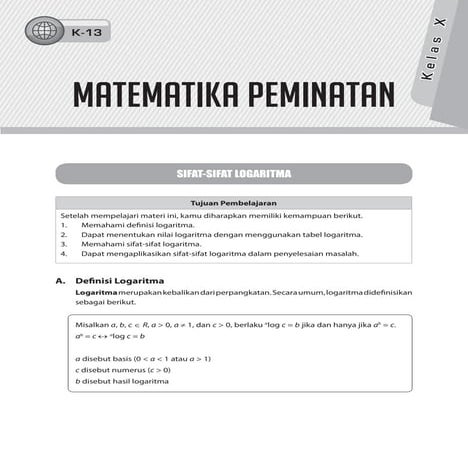 4 sifat sifat logaritma | PDF