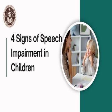 4 Signs of Speech Impairment in Children | PDF