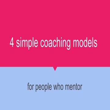 4 simple coaching models | PPTX