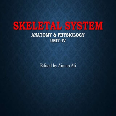 4 Skeletal System (Unit-IV)-for Stds.ppt