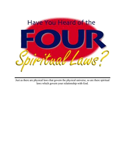 Four spiritual laws | PPTX
