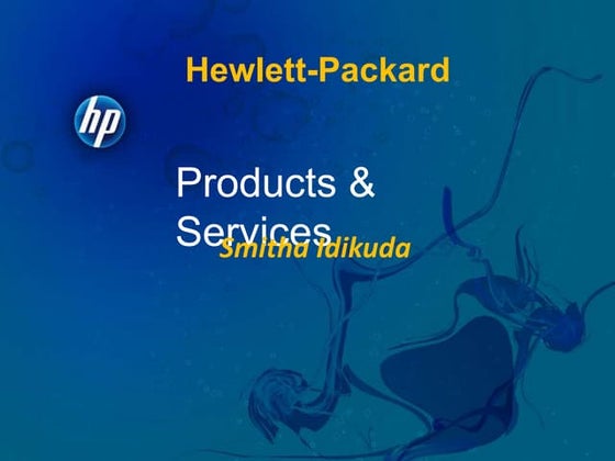 Slides on Overview of Hewlett-Packard (HP).pptx