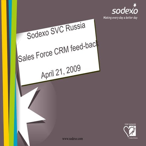 Sodexo Salesforce.com: Customer story | PPT