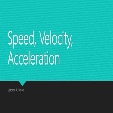 Motion speed velocity_ ppt. | PPT