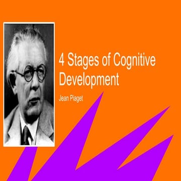 4 Stages of Cognitive Development by Jean Piaget | PPTX