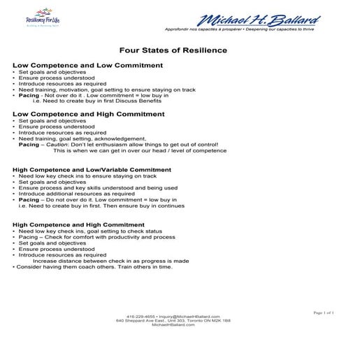 4 States of Resilience | PDF