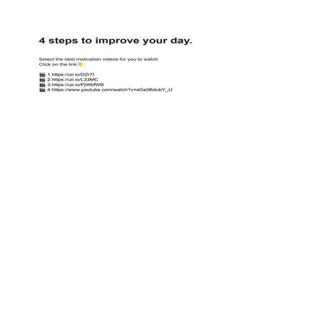 4 steps to improve your day | PDF