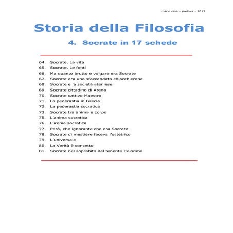 04. Storia della Filosofia. Socrate | PDF