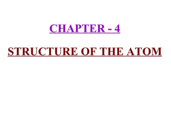 structure of the atom | PPT