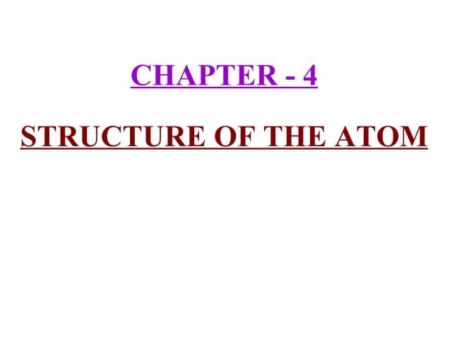 structure of the atom | PPT
