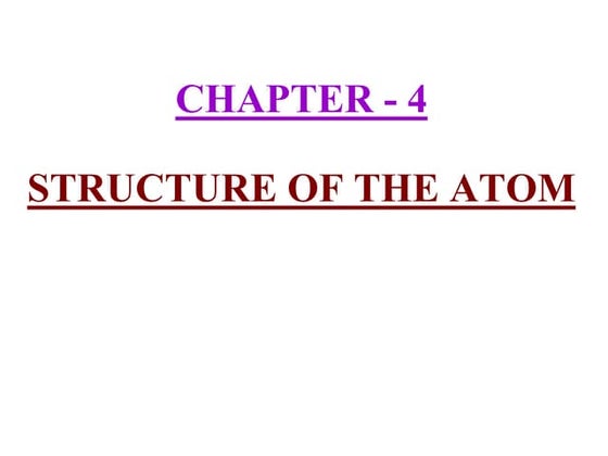 structure of the atom | PPT