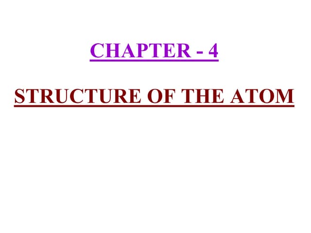 structure of the atom | PPT