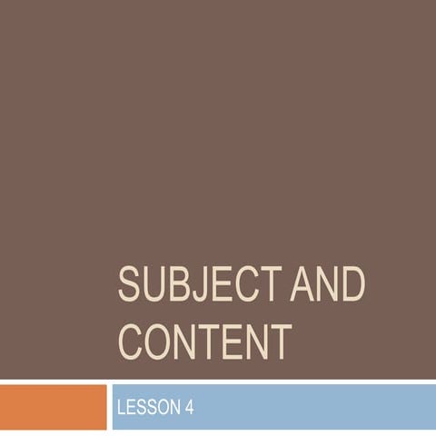 Understanding the Subject and Content of Art | PDF