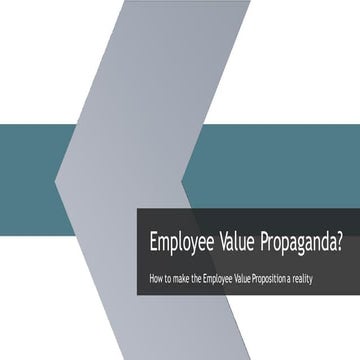 Susan McRoberts - Employee Value Propaganda | PDF