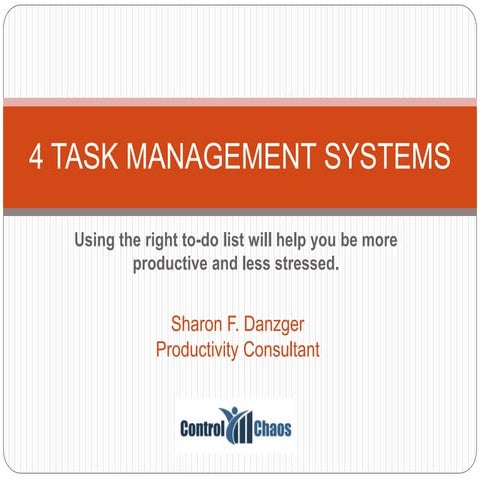 4 Task Management Systems To Improve Productivity | PPTX
