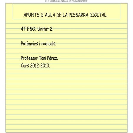4t b i c unitat 2. potencies. september 21 2012 | PDF