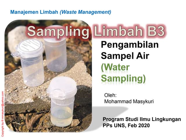 Cara Pengambilan Sampel Sampling Air | PDF