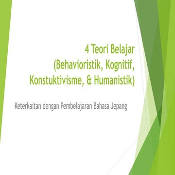4 Teori Belajar (Behavioristik, Kognitif,.pptx