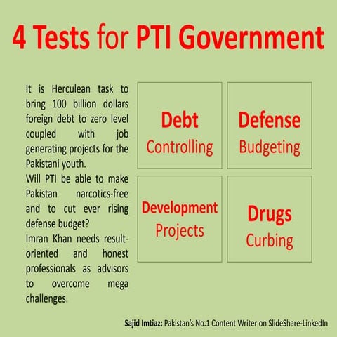 4 Tests for PTI Government | PPT