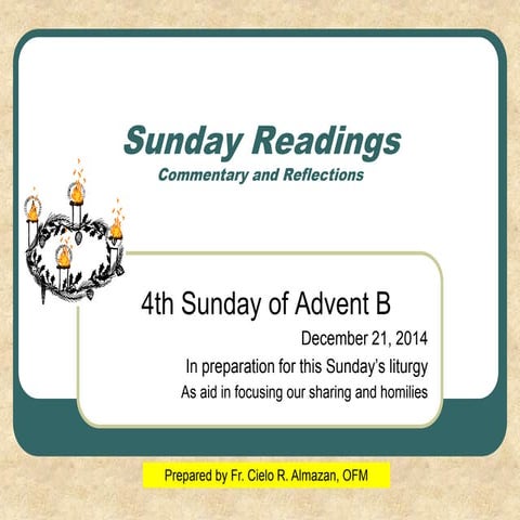 Bible Study - 4th Sunday Advent Cycle B | PDF