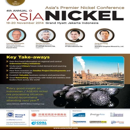 4th Asia Nickel 2014 | PDF | Business Expos & Conferences | Events