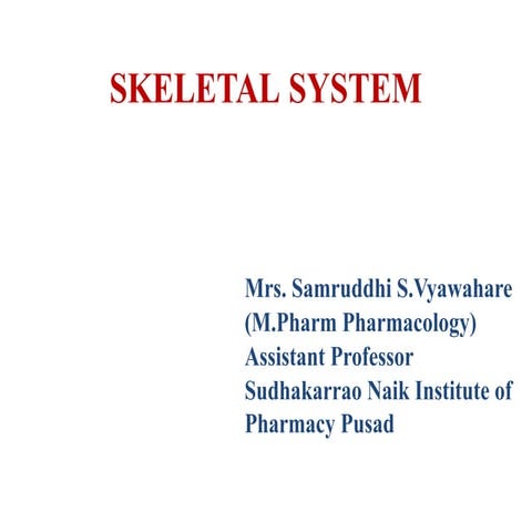 Skeletal system | PPTX