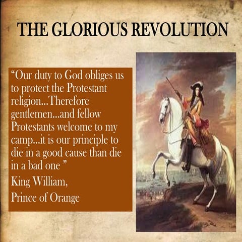 The glorious revolution ppt | PPTX