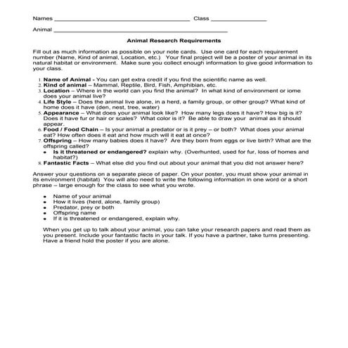 4th gradeanimalresearchrequirements | DOC