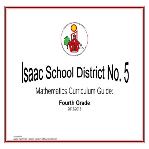 4th Grade Math Curriculum Guide Cover | PDF