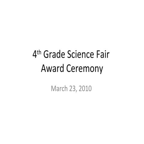 4th Grade Science Fair Resized | PPT